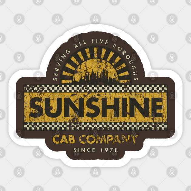 Sunshine Cab Company 1978 - Taxi - Sticker | TeePublic
